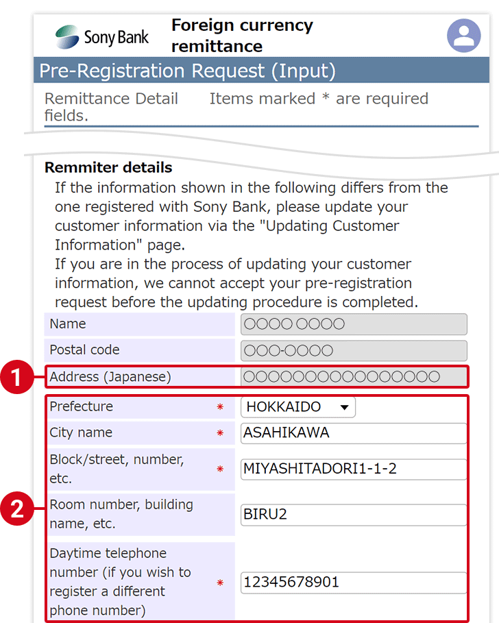 Notes on How to Enter Information | Outgoing Foreign Currency ...
